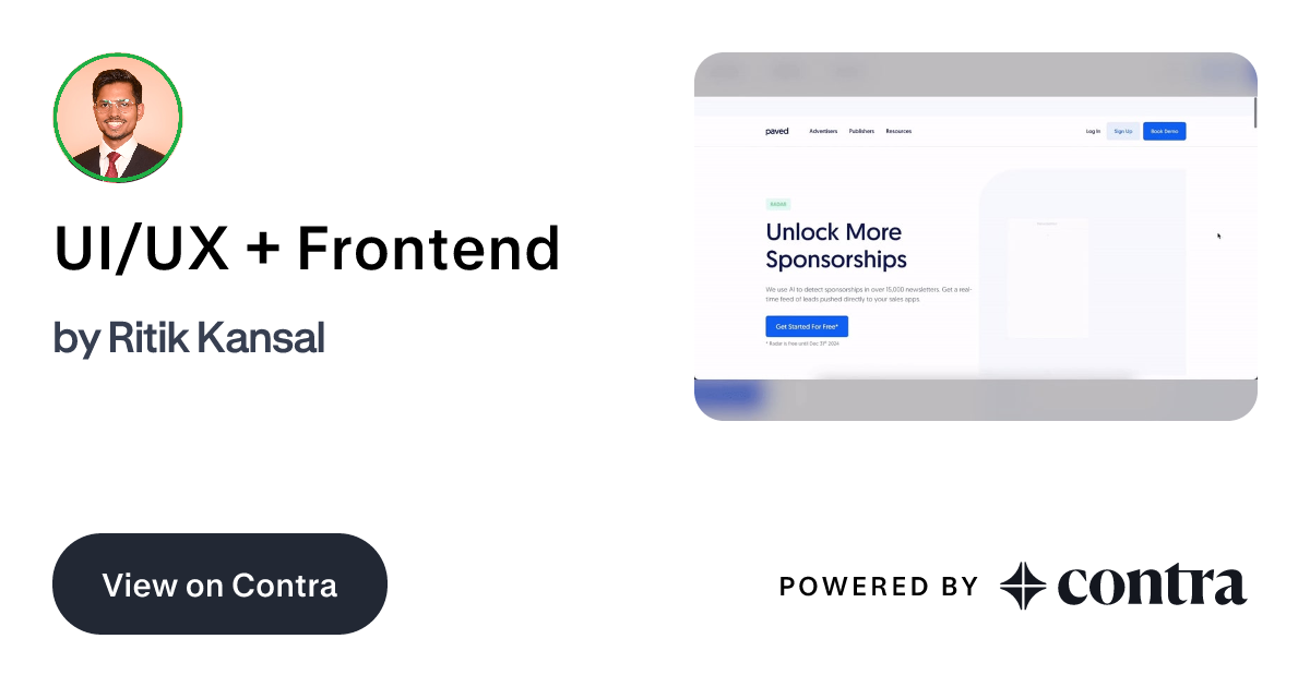 UI/UX + Frontend by Ritik Kansal