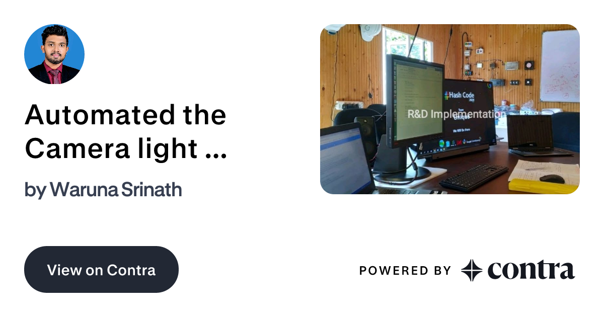 Automated the Camera light of Jetson robot for surgeries by Waruna Srinath