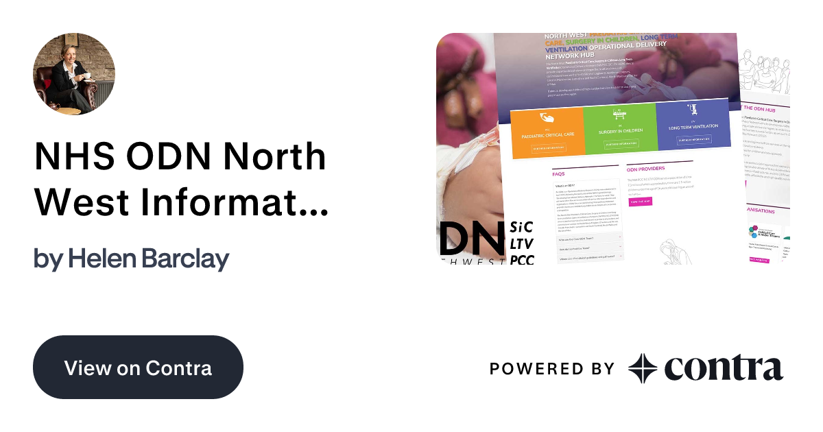 NHS ODN North West Information Hub by Helen Barclay