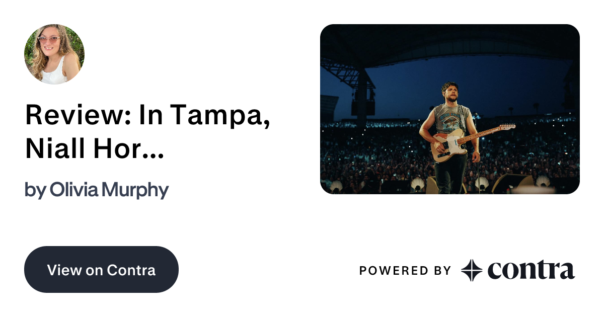 Review: In Tampa, Niall Horan's 'The Show' gave fans a night to… by Olivia Murphy