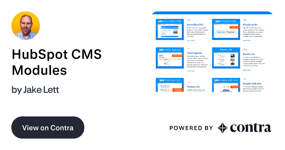 HubSpot CMS Modules by Jake Lett