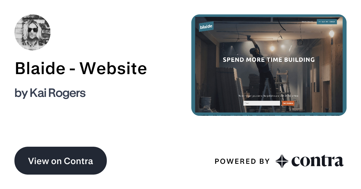 Web Design for Blaide by Kai Rogers