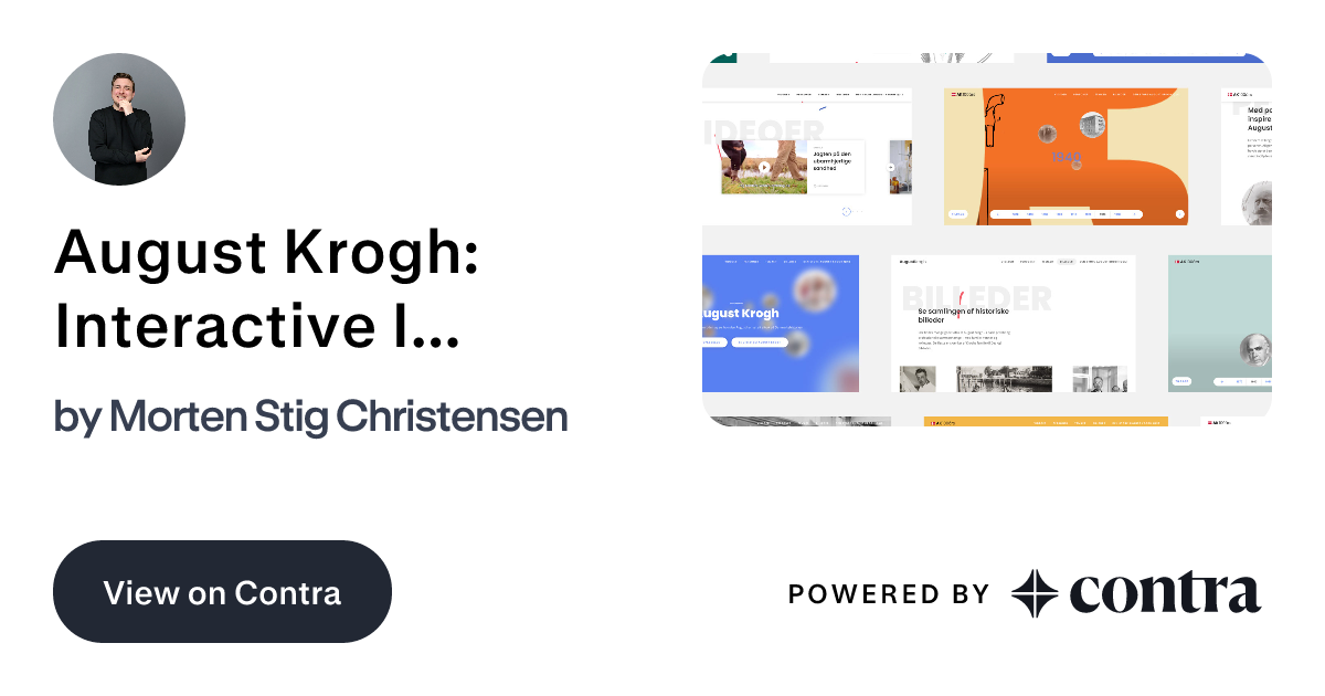 August Krogh: Interactive Immersive Timeline by Morten Stig Christensen