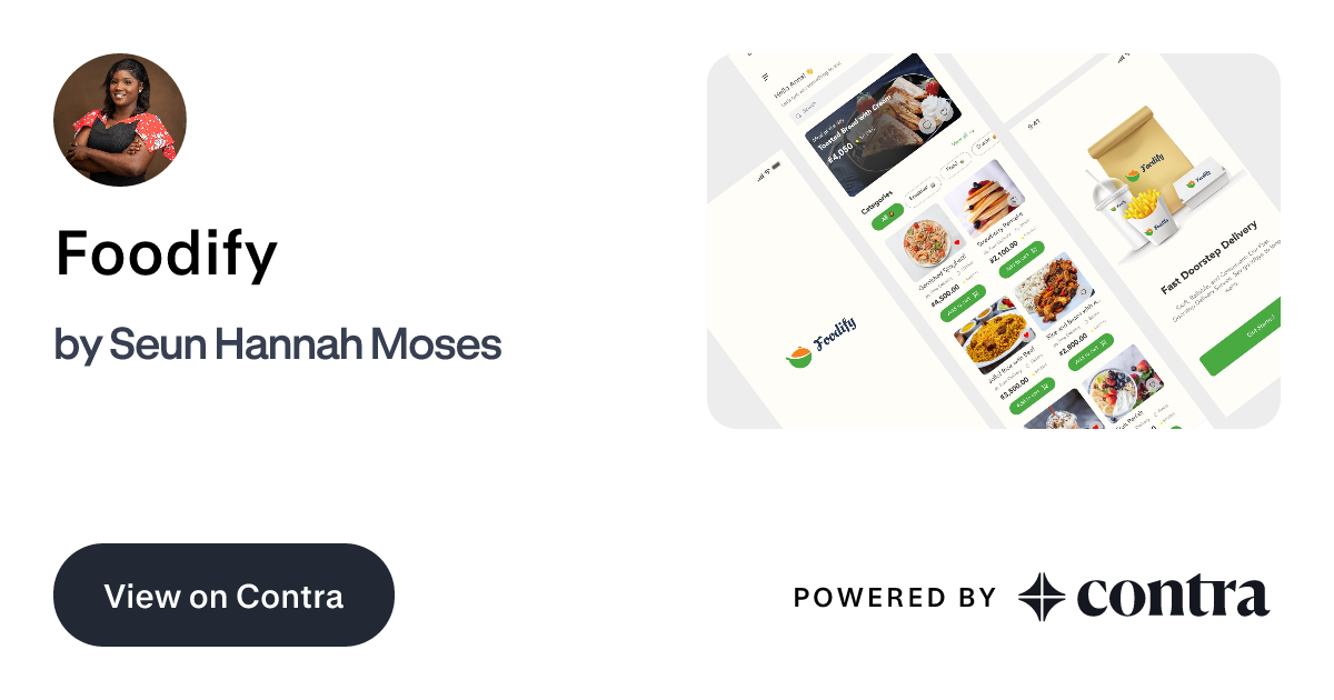Foodify- A Food Delivery Application by Seun Hannah Moses
