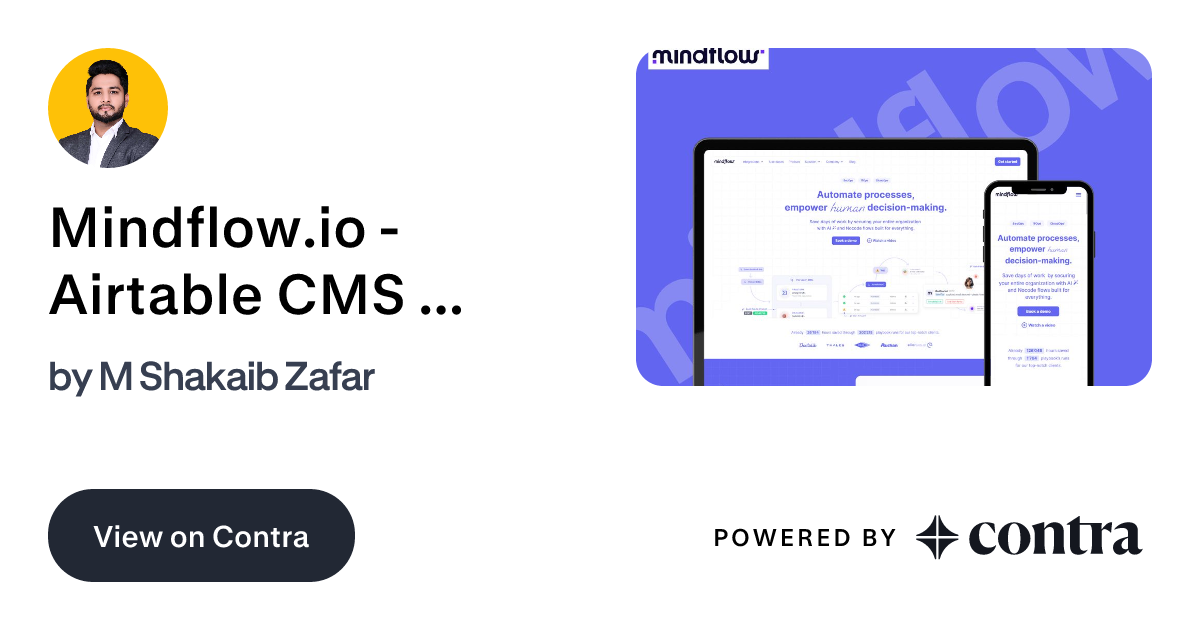 Mindflow.io - Airtable CMS Integration and UI by M Shakaib Zafar