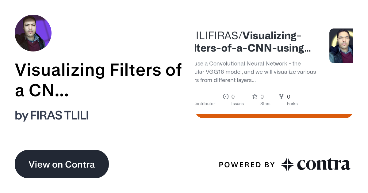 Visualizing Filters Of A Cnn Using Tensorflow By Firas Tlili