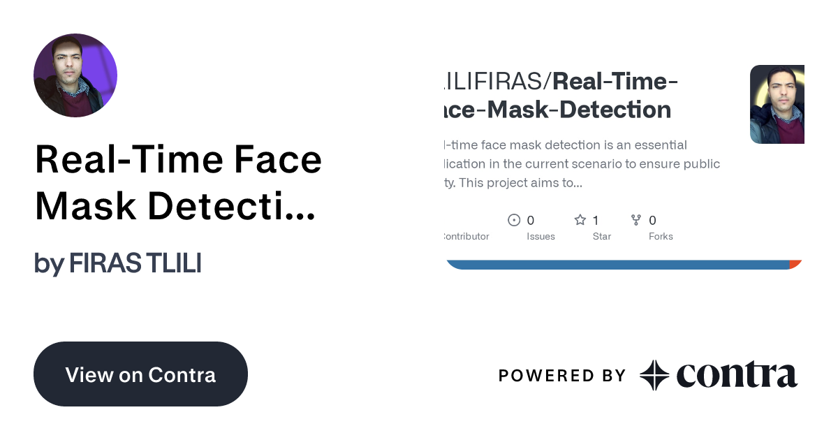 Real-Time Face Mask Detection using Convolutional Neural Networ… by FIRAS TLILI