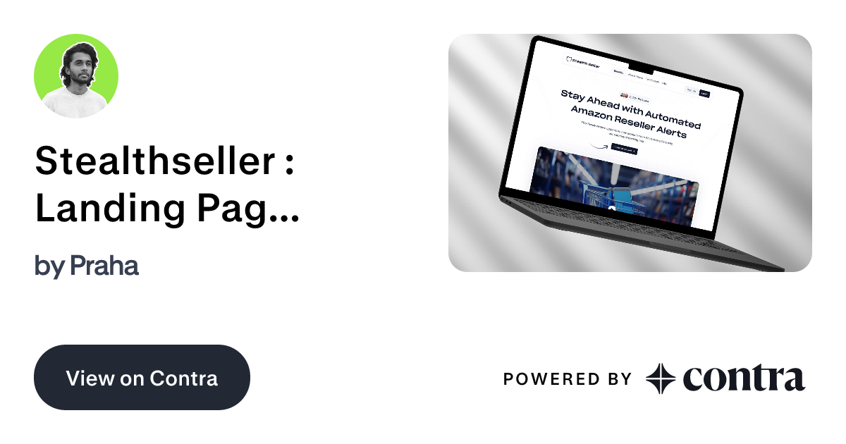 Stealthseller : Landing Page Design & Framer Development by Praha