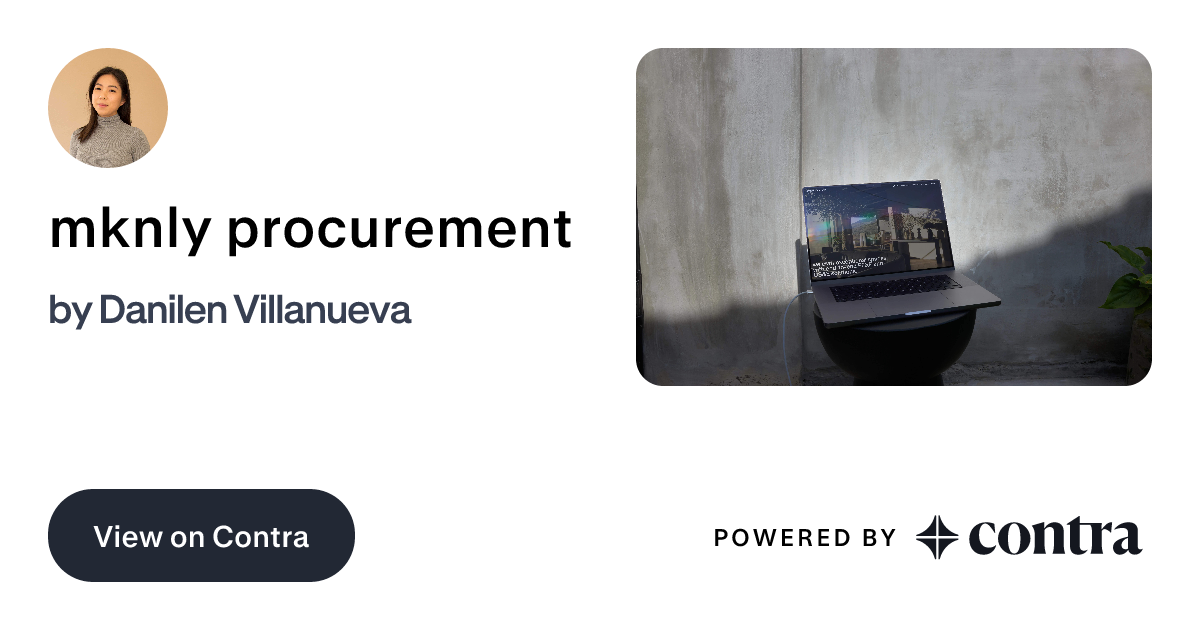 mknly procurement by Danilen Villanueva