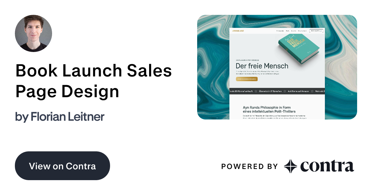 Book Launch Sales Page Design by Florian Leitner