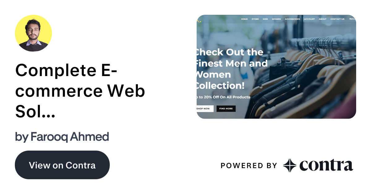 Complete E-commerce Web Solution (Web App) by Farooq Ahmed