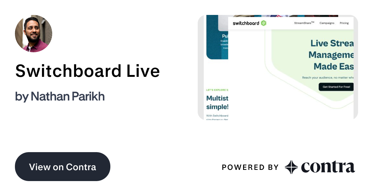 Switchboard Live by Nathan Parikh