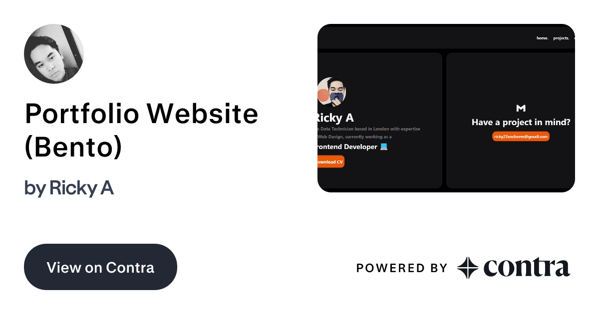 Portfolio Website (Bento) by Ricky A