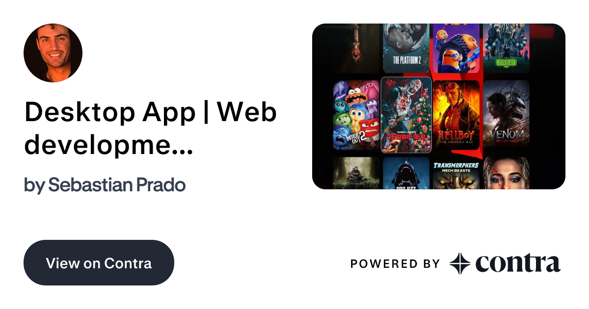Desktop App | Web development (CSS, React. API calls) by Sebastian Prado
