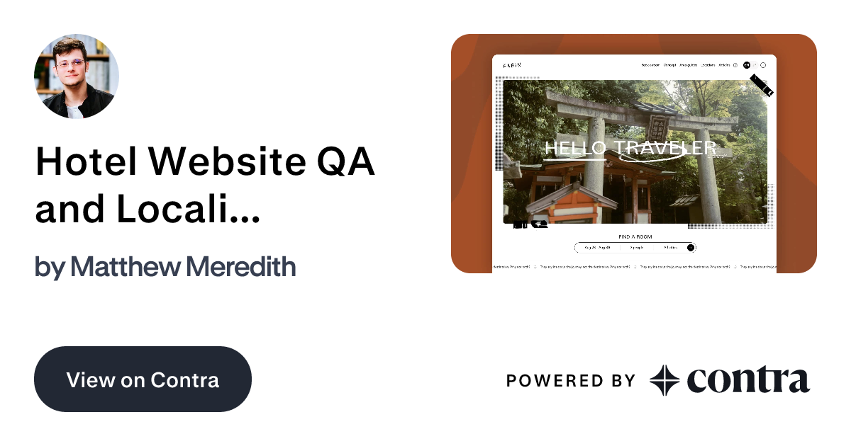 Hotel Website QA and Localization by Matthew Meredith