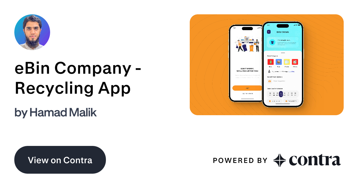eBin Company - Recycling App by Hamad Malik