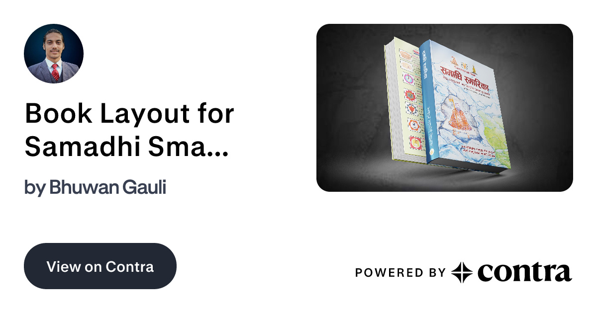 Book Layout for Samadhi Smarika by Bhuwan Gauli