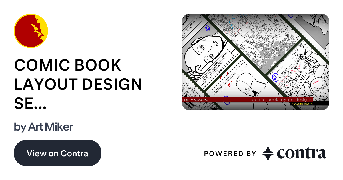 COMIC BOOK LAYOUT DESIGN SERVICES by Art Miker