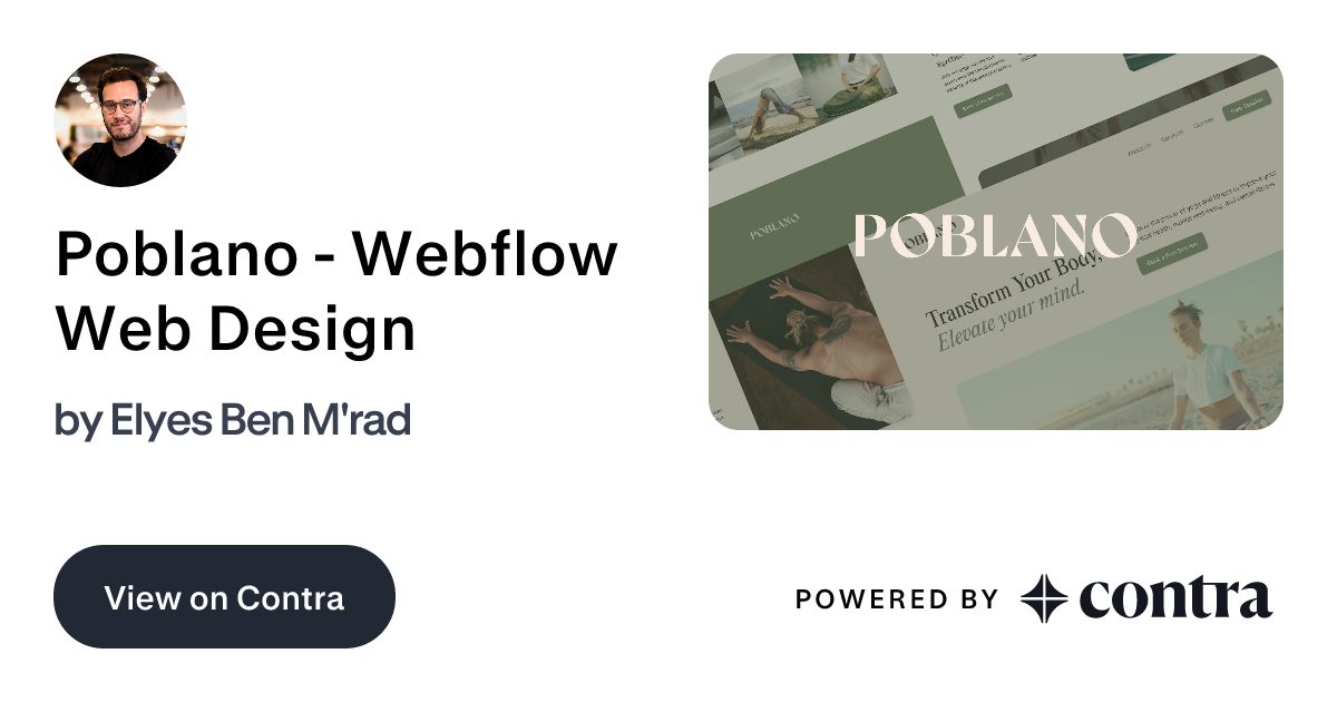 Poblano - Webflow Web Design by Elyes Ben M'rad