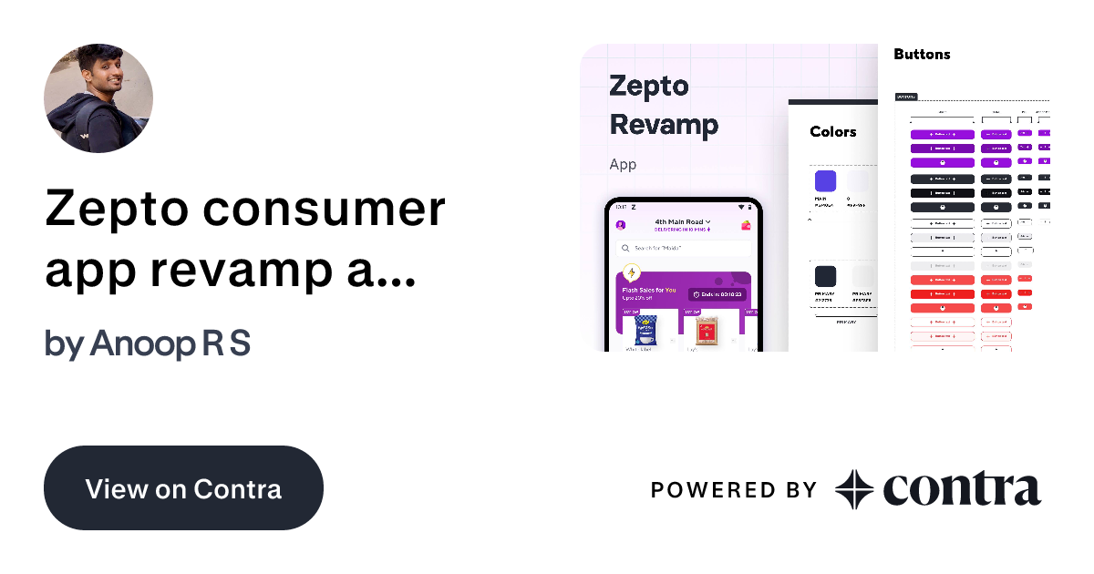 Zepto consumer app revamp and design system by Anoop R S