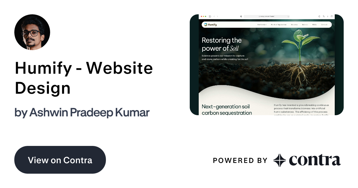 Humify - Website Design by Ashwin Pradeep Kumar