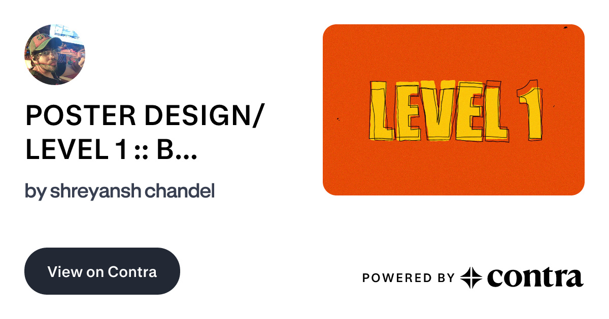 POSTER DESIGN/ LEVEL 1 :: Behance by shreyansh chandel