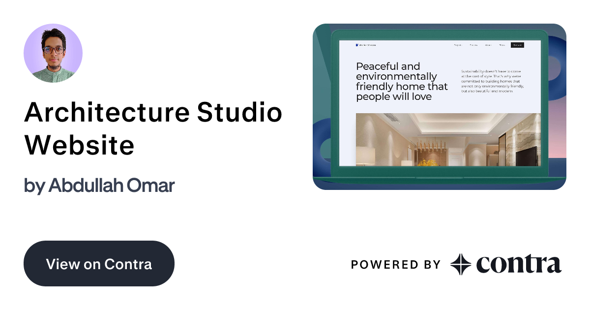Architecture Studio Website by Abdullah Omar