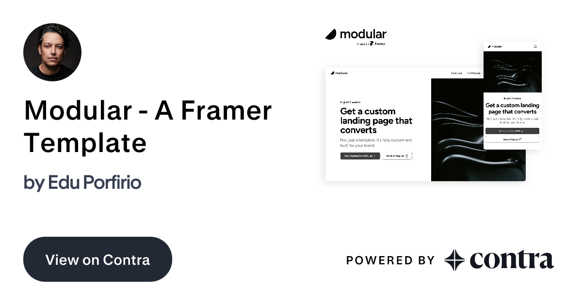 Modular - A Framer Template by Edu Porfirio