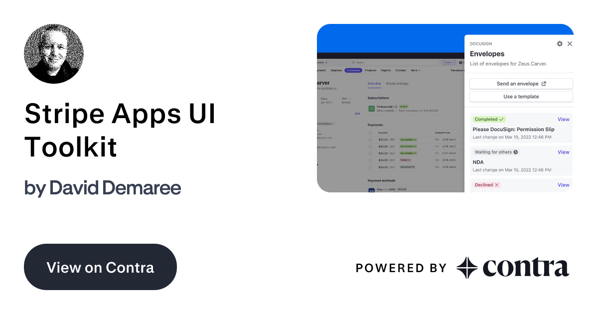 Stripe Apps UI Toolkit by David Demaree