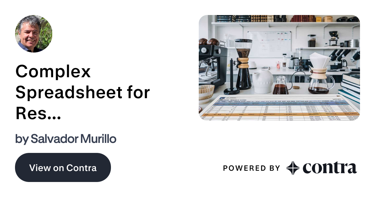Complex Spreadsheet for Resource Planning by Salvador Murillo