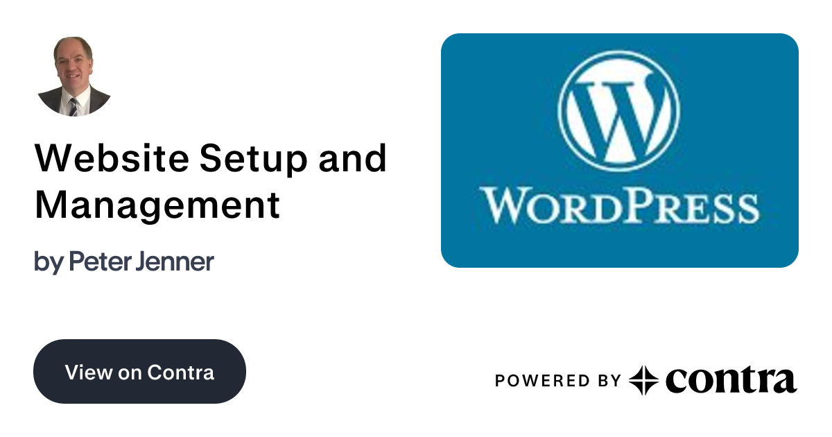 Website Setup and Management by Peter Jenner
