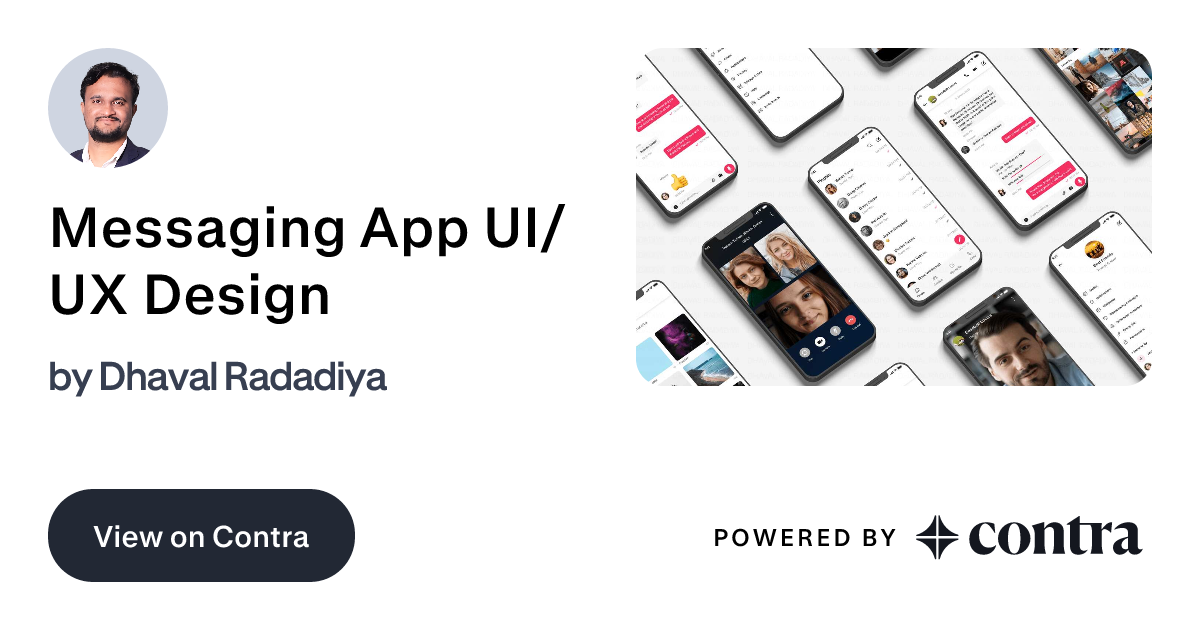 Messaging App UI/UX Design by Dhaval Radadiya