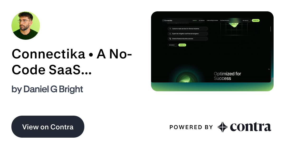Connectika • A No-Code SaaS Landing Page That Converts by Daniel G Bright