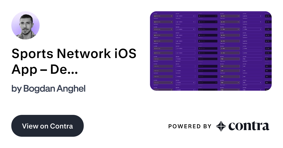 Sports Network iOS App – Design System by Bogdan Anghel