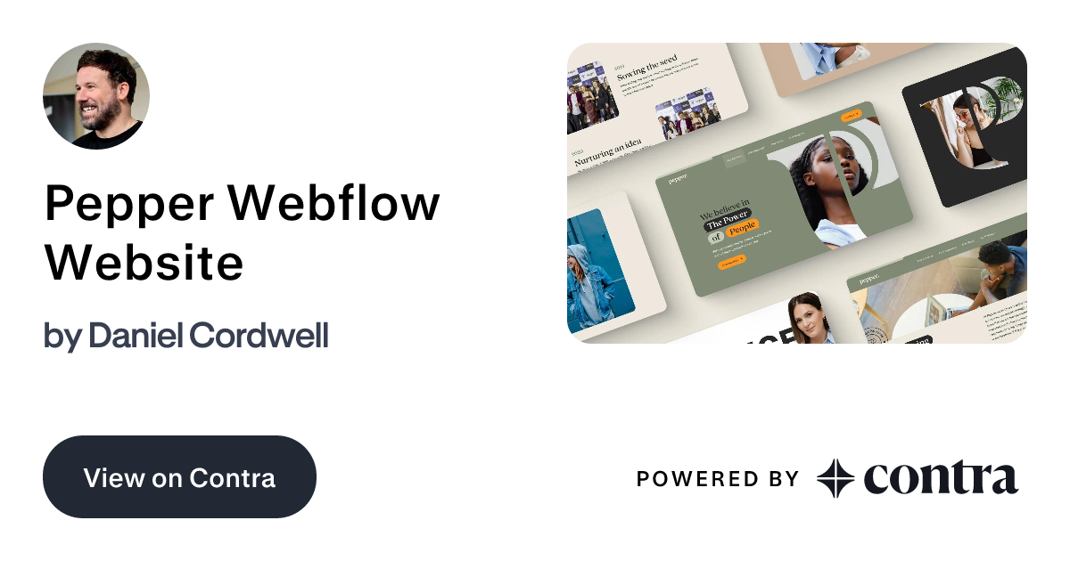 Pepper Webflow Website by Daniel Cordwell