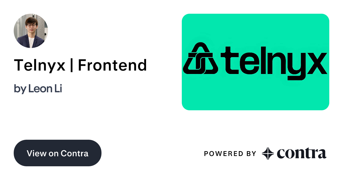 Telnyx | Frontend by Leon Li