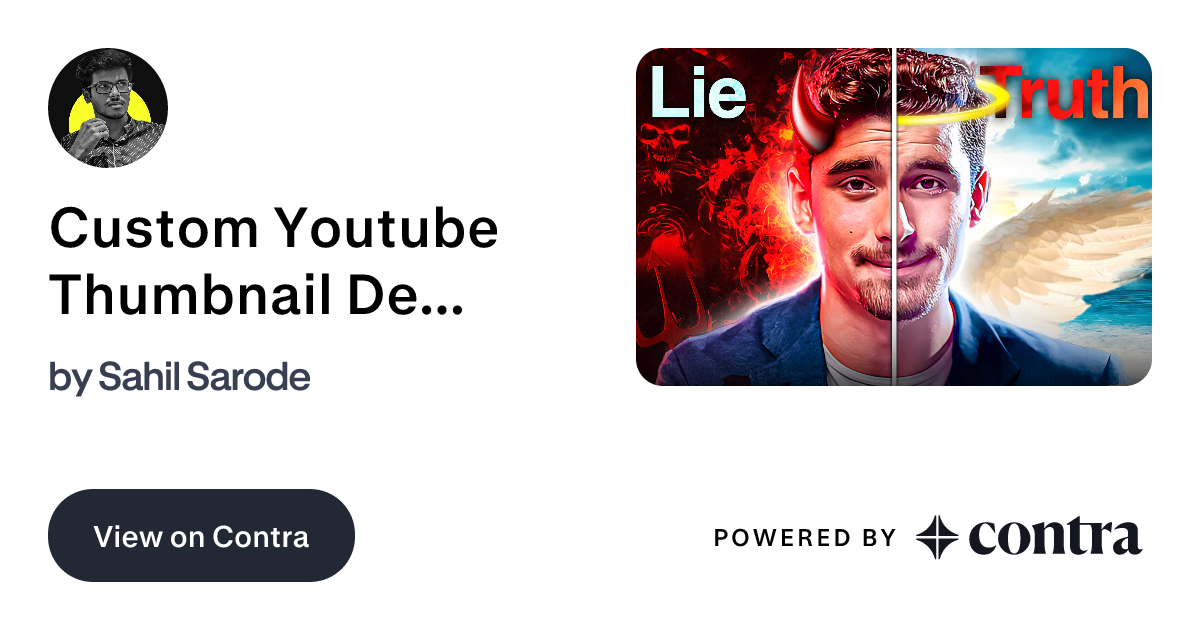 Custom Youtube Thumbnail Designs! by Sahil Sarode