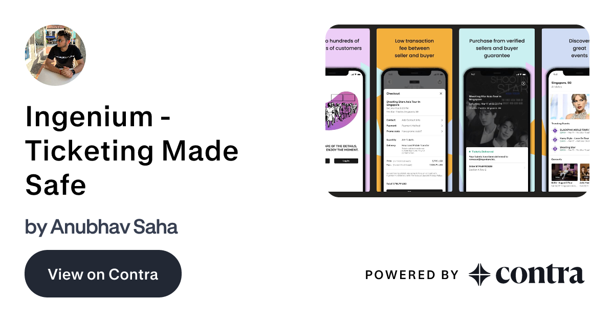 Ingenium - Ticketing Made Safe by Anubhav Saha