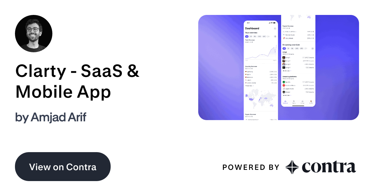 Clarty - SaaS & Mobile App by Amjad Arif