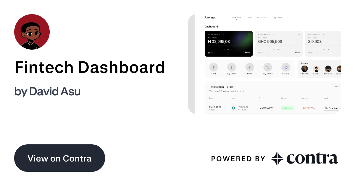 Fintech Dashboard by Dave Praise