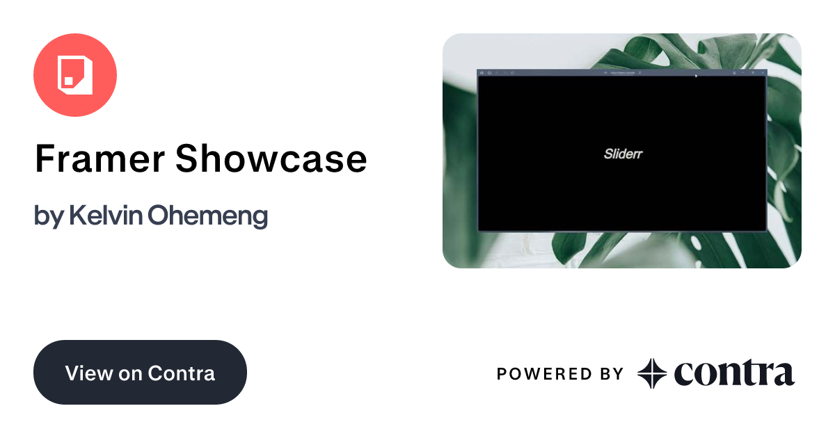 Framer Showcase by kelvin Ohemeng