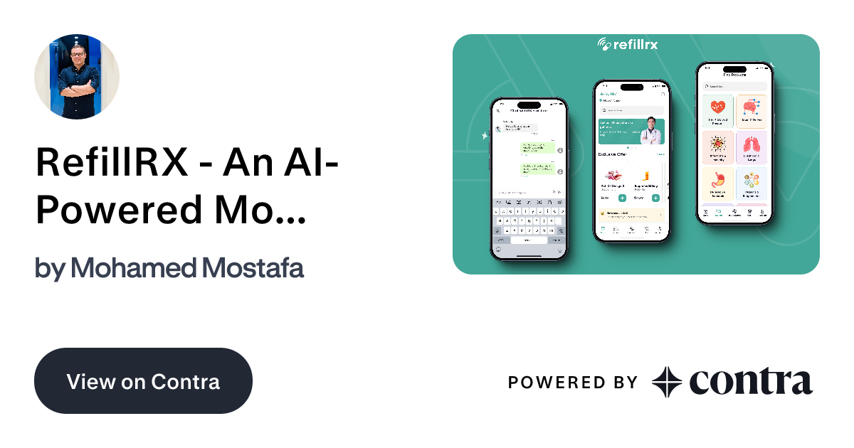RefillRX - An AI-Powered Mobile Pharmacy App by Mohamed Mostafa