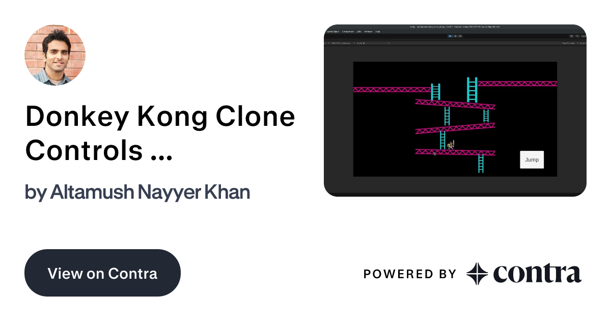 Donkey Kong Clone Controls in Unity - Done for Client - YouTube by Altamush Nayyer Khan