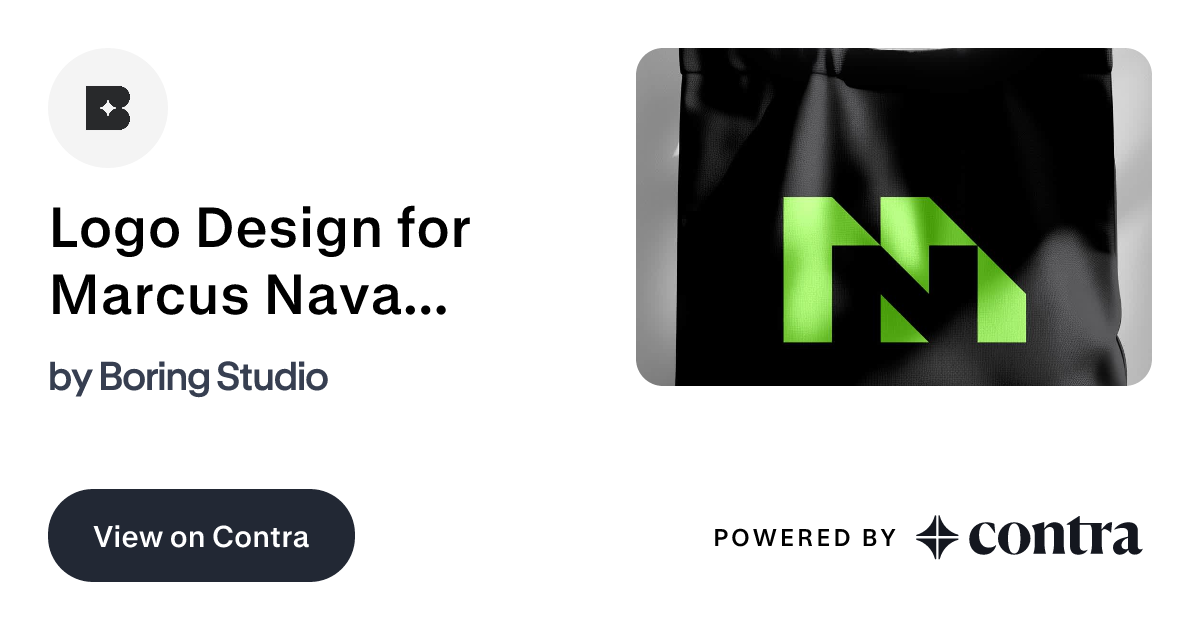 Logo Design for Marcus Navarro Architecture by Boring Studio