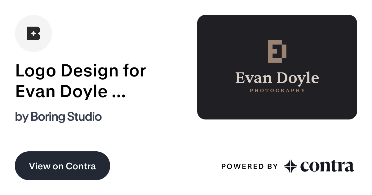 Logo Design for Evan Doyle Photography by Boring Studio