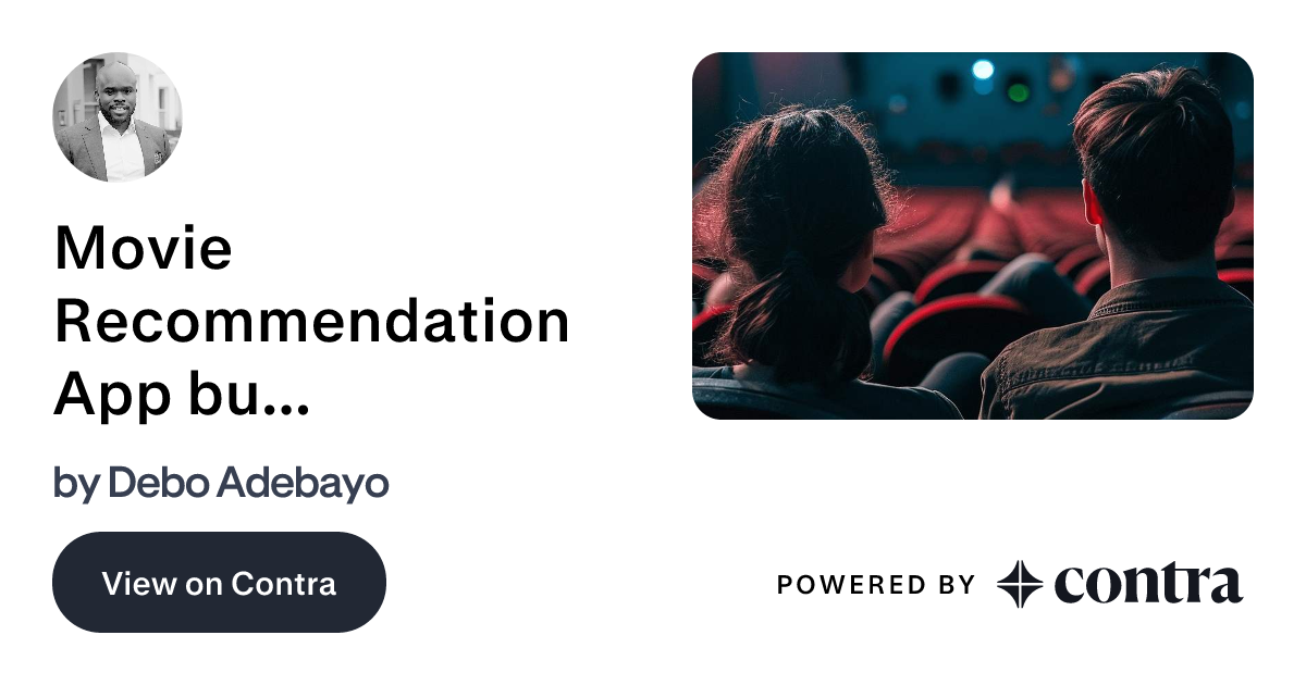 Movie Recommendation App built in NextJS by Debo Adebayo