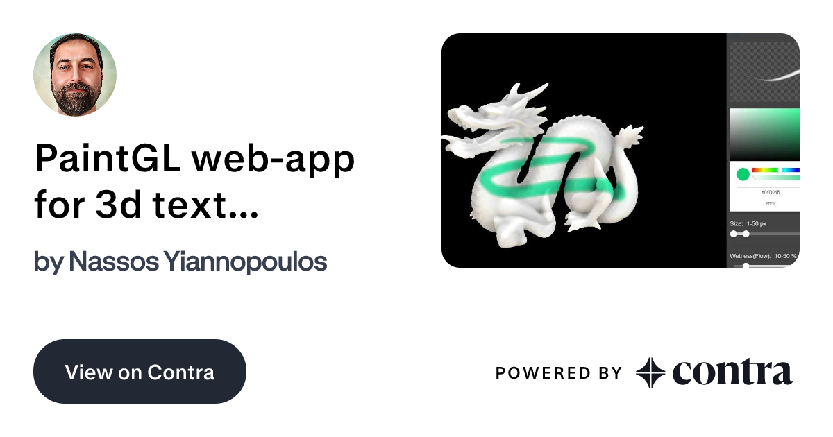 PaintGL web-app for 3d texture painting by Nassos Yiannopoulos