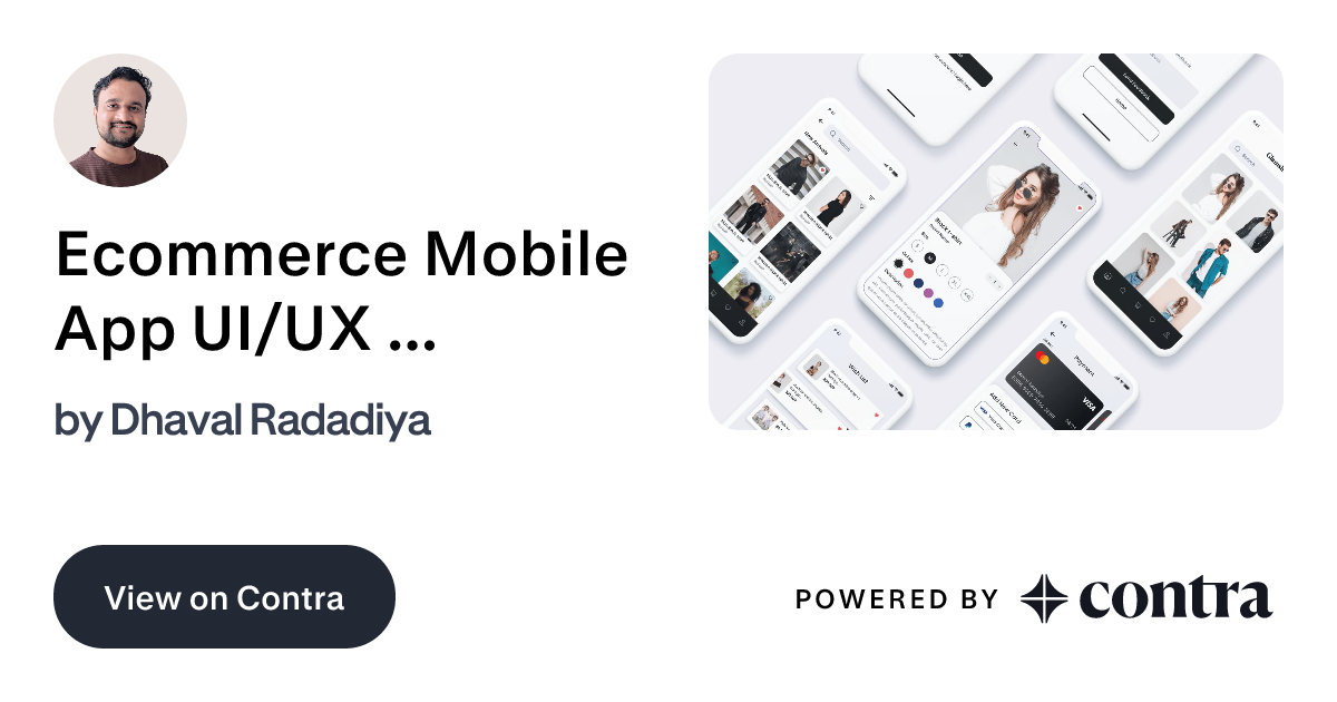 Ecommerce Mobile App UI/UX Design by Dhaval Radadiya