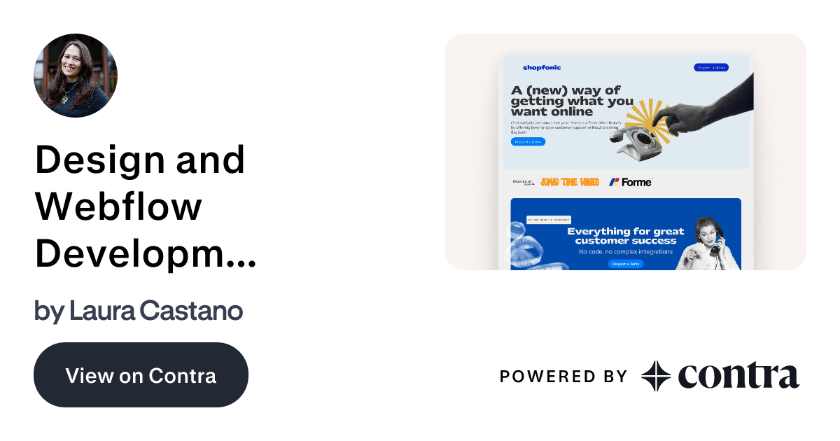 Design and Webflow Development for a Shopify Plugin by Laura Castano