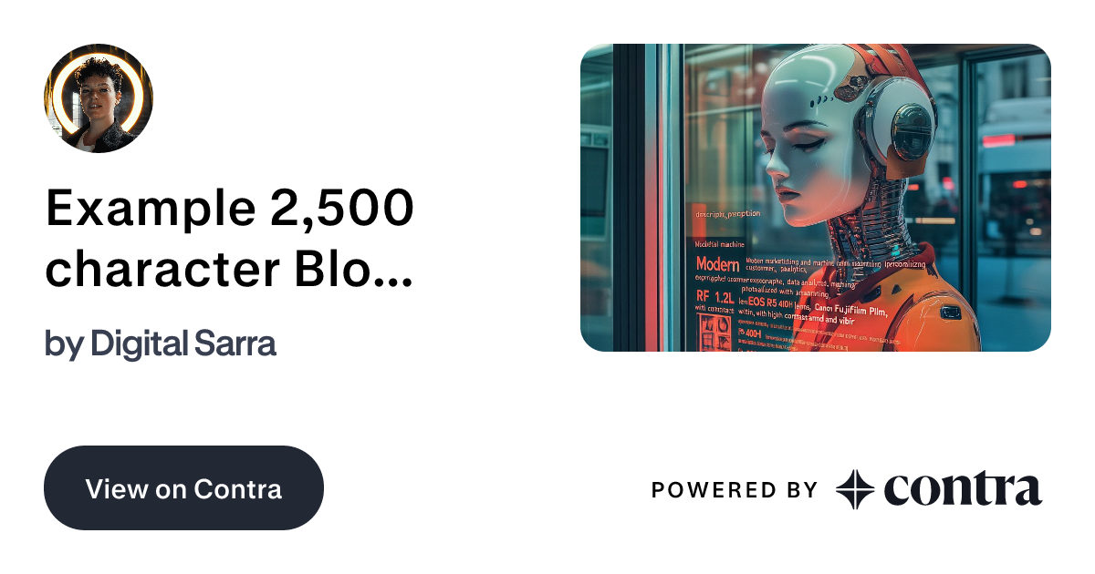 Example 2,500 character Blog on AI by Digital Sarra